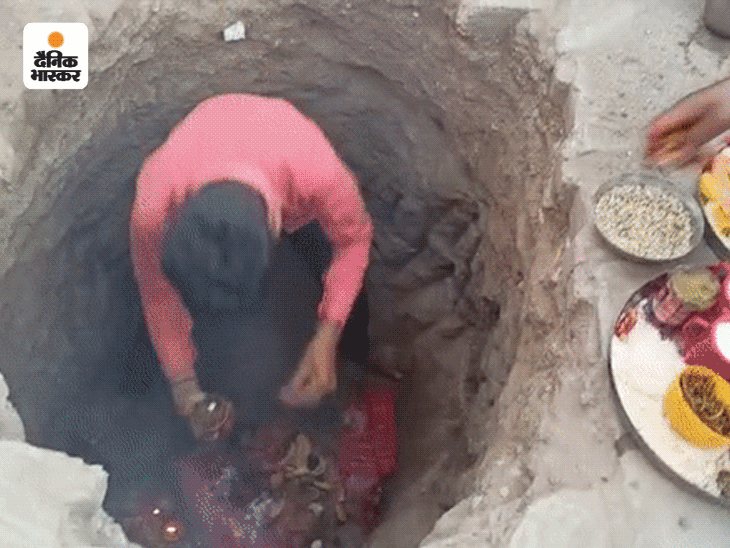 Every year worship is done by digging a pit, then it is bridged, this ...