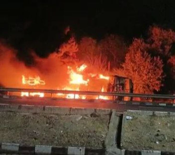 March 15, 2023: Tanker loaded with chemicals catches fire in Rajasthan ...