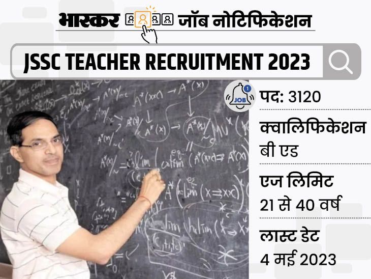Recruitment for 3120 posts of teachers in Jharkhand Staff Selection Board, application starts ...
