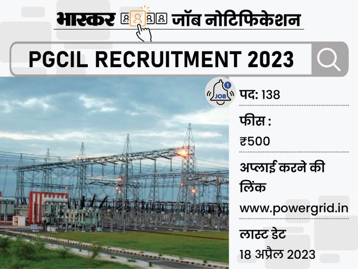 Recruitment for 138 posts in Power Grid Corporation of India Limited, apply till 18 April ...