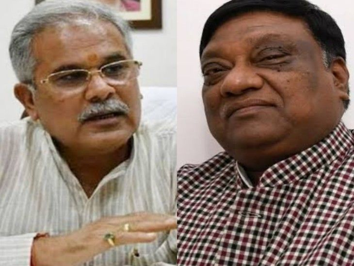Chhattisgarh leader of opposition Narayan Chandel CM Bhupesh Baghel ...