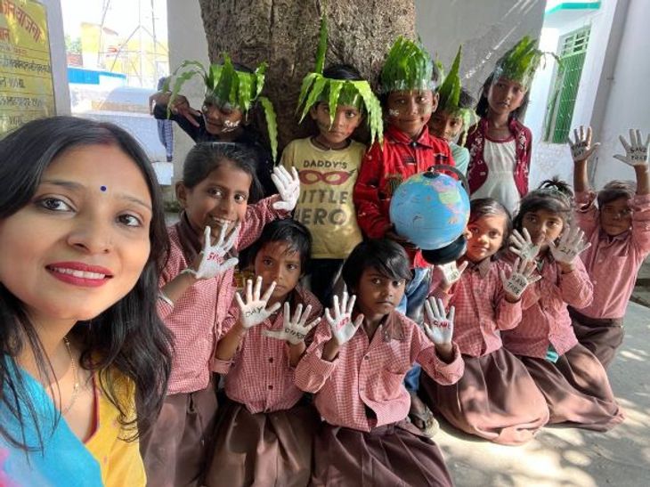 Earth Day celebrated in schools Children gave the message of greenery ...