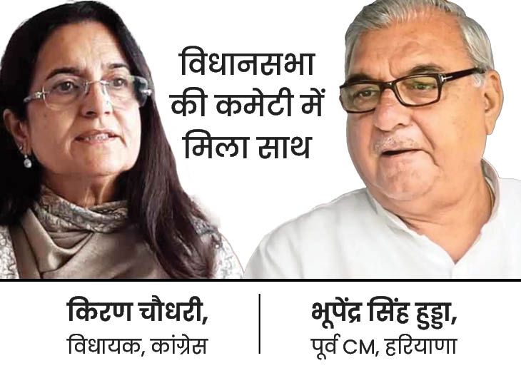 Haryana Former CM Bhupinder Singh Hooda MLA Kiran Choudhary Controversy ... Haryana Former CM Bhupinder Singh Hooda MLA Kiran Choudhary Controversy ...