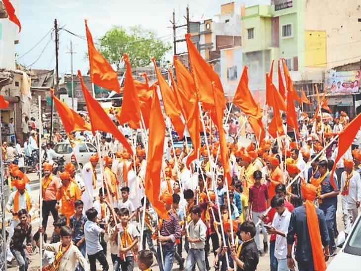 Biaora became saffron... Bhagwat Katha started at Akhand Paramdham ...