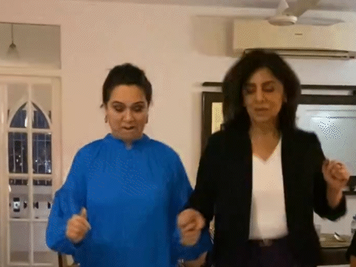 Neetu Kapoor Padmini Kolhapure Naatu Naatu Dance Video