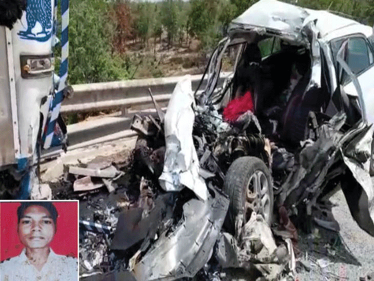 Truck and car collided head-on, sub-inspector Manoj Tirkey, his wife ...