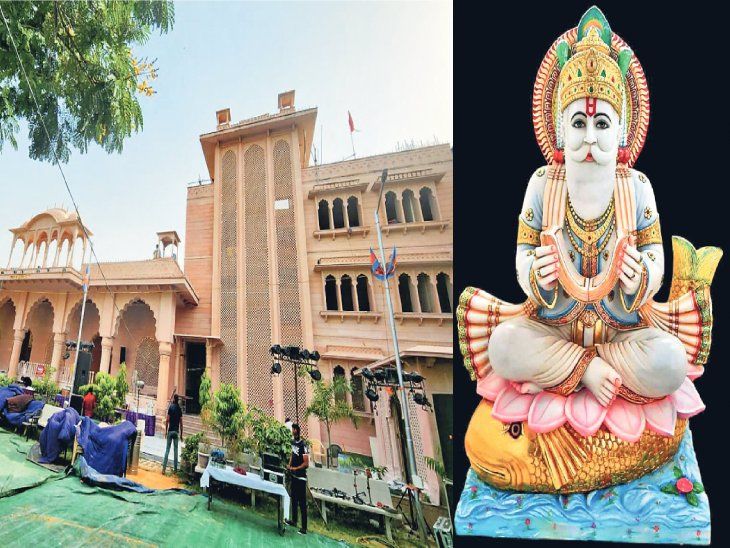 Rajasthan's largest temple of Lord Jhulelal made of stones of Bansipur ...