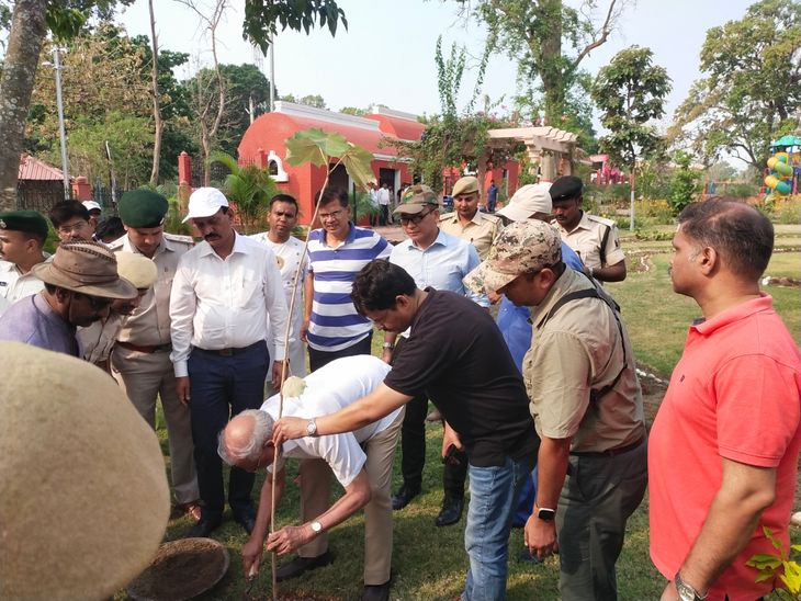Second day tour completed in Bagaha, inspection of plantation and eco park