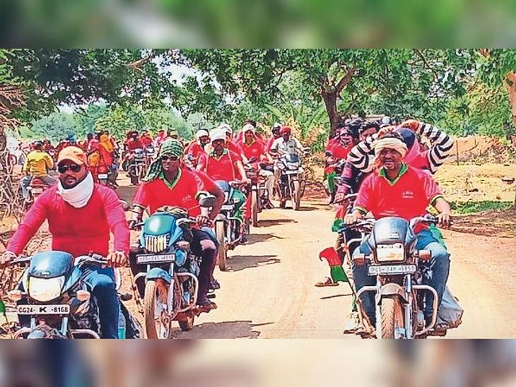 JMM workers took out bike rally in villages with 10 point demands | दो ...