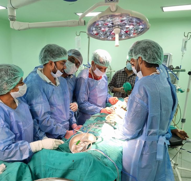 A 14-member team of 14 doctors performed the operation in PMCH, the operation lasted for two and ...