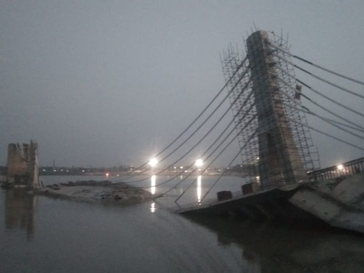 192 meter ready bridge suddenly took water samadhi in river ganga, live ...