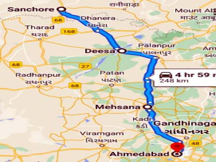 Green field highway will be built from Sanchore to Ahmedabad with 8 ...