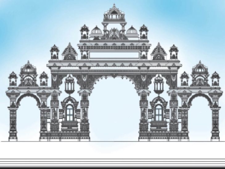 Toran gate of 'Shani Lok' will be built in Nagara style, stone will be ...