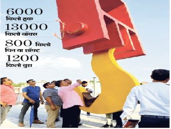 For the world's largest hourglass, a hook of 21 thousand kg arrived ...