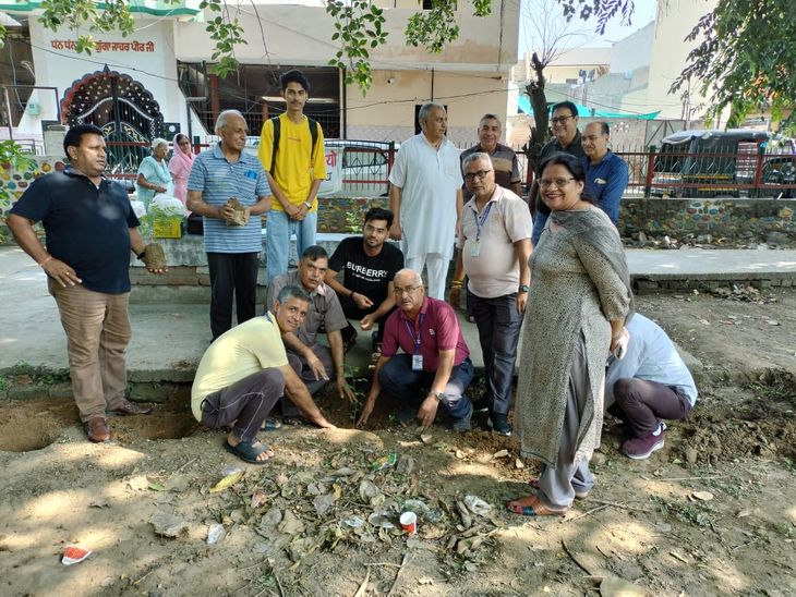 Cleanliness campaign society organized tree plantation program ...