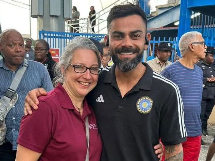 Virat Kohli Meets Joshua Da Silva's Mother Ind Vs Wi 2nd Test