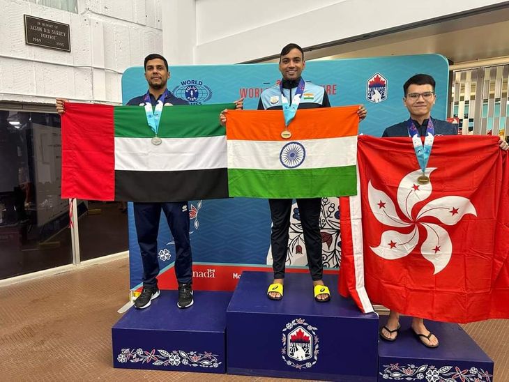 Kesavanand's Ajay Singh Dagar hoisted the country's flag in Canada in the World Policing Games ...
