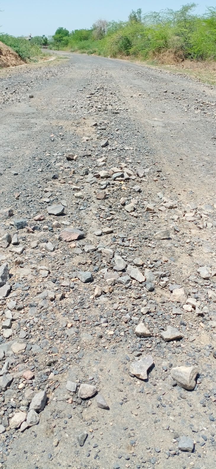 Passengers and farmers are in trouble due to the damaged road ...