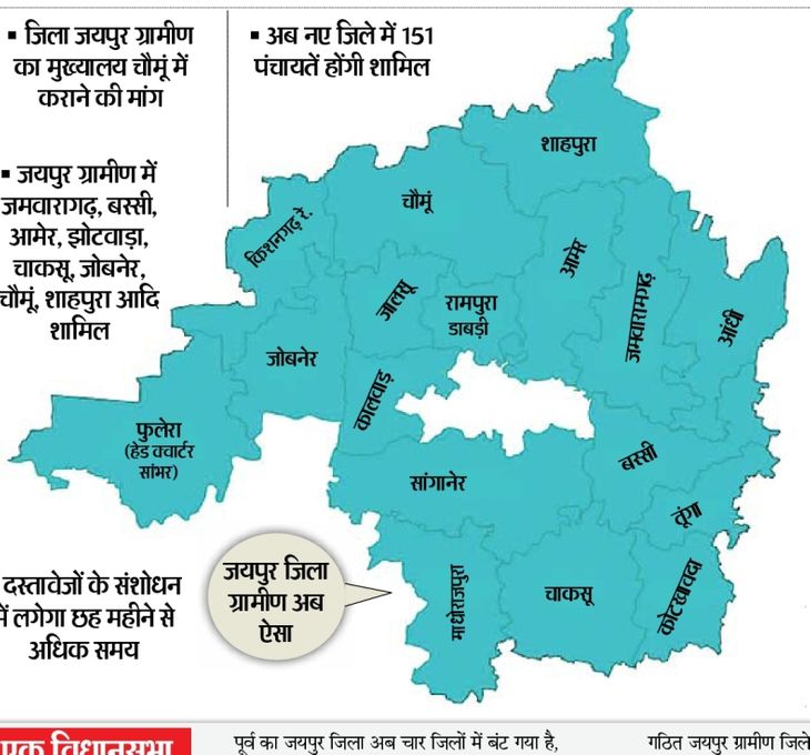 Jaipur divided into 4 districts | जयपुर 4 जिलों में बंटा - Chomu News ...