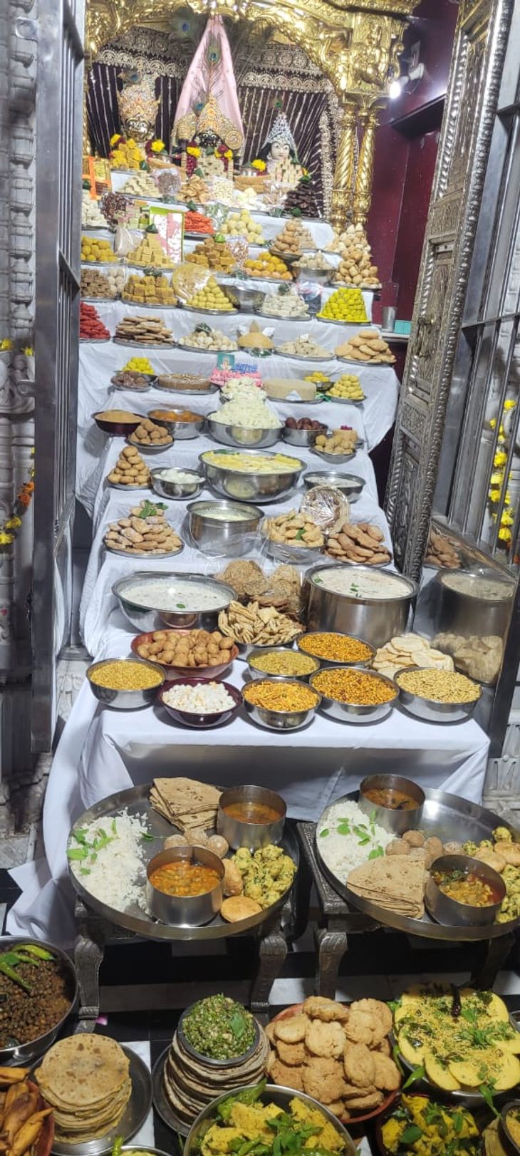 Devotees arrived for darshan of Chappan Bhog | छप्पन भोग का आयोजन दर्शन ...