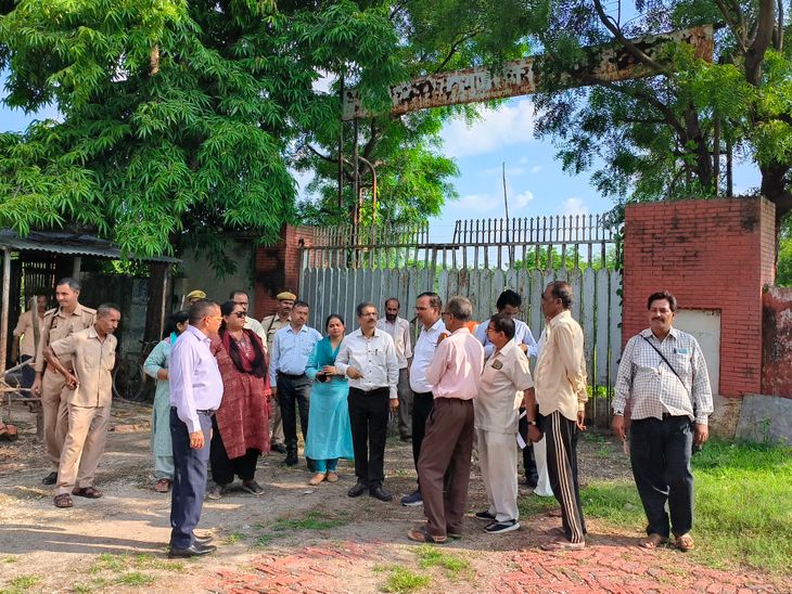 UPIDA team surveyed the land of Ghatampur sugar mill | यूपीडा टीम ने ...