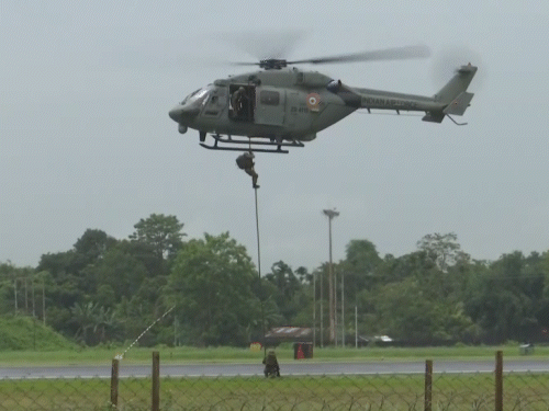 Air force airlifted Garud commandos