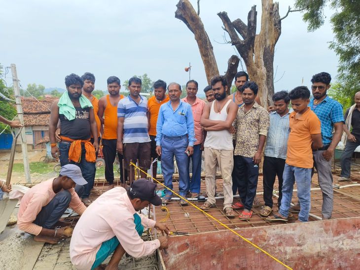 Construction of Devi temple started in Kasmar | कसमार में देवी मंदिर का ...
