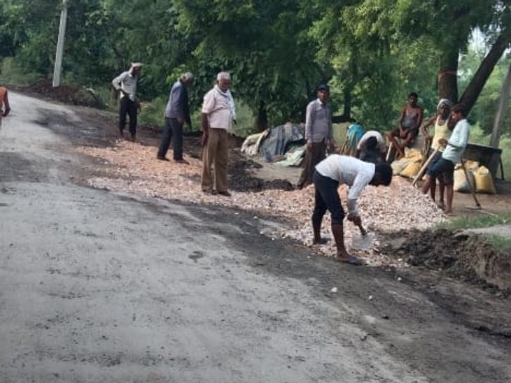 Before the arrival of the PWD minister, the road was asphalted without ...