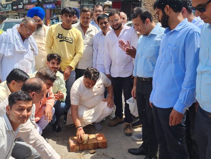 Jind Rani Talab To Devi Lal Chowk Road Construction Start; MLA Dr ...