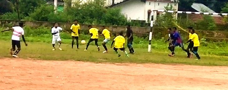 In the football event, PV 39 defeated PV 2 1-0. | फुटबॉल स्पर्धा में ...