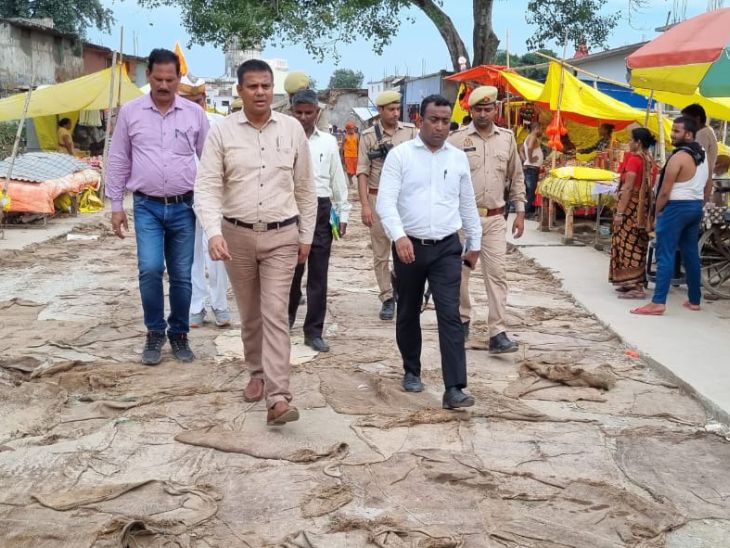 Commissioner-DM inspected Rampath and Bhaktipath.Ayodhya. Ramjanmboomi ...