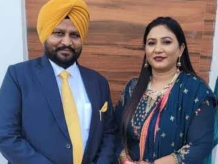 Former Congress MLA Satkar Kaur along with her husband Ladi Gehri ...