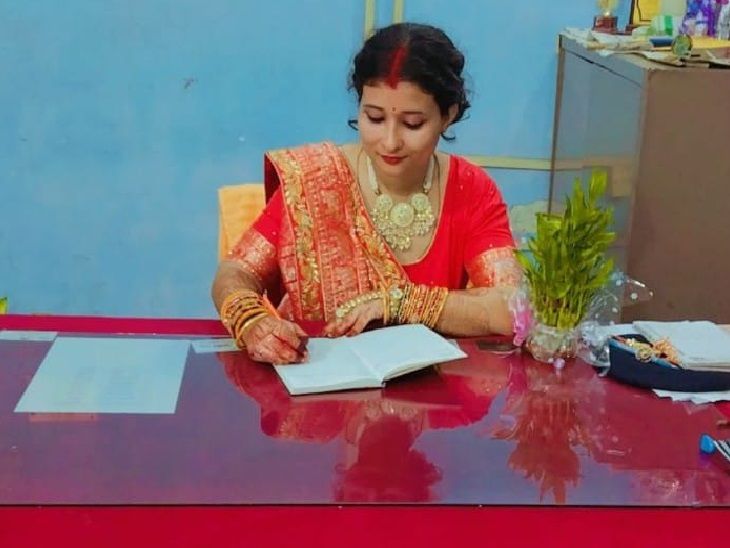 Pooja reached duty after fasting without water during Teej | तीज में ...