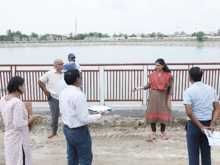 Complete the under construction pond beautification work by 30th ...