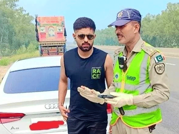 Babar Azam Audi Car Speed Controvesy; Karachi Traffic Police Photos ...