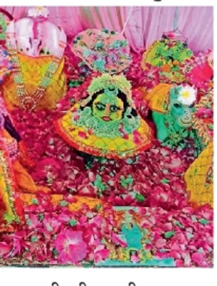Flowers bungalow and Chhappan Bhog decorated at Ganga temple, devotees ...