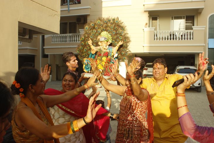 Ganesh Mahotsav celebrated with great pomp | गणेश महोत्सव बड़ी धूमधाम ...