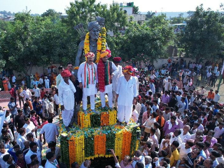 Unveiling of the statues of Rana Poonja and Baba Saheb | राणा पूंजा व ...