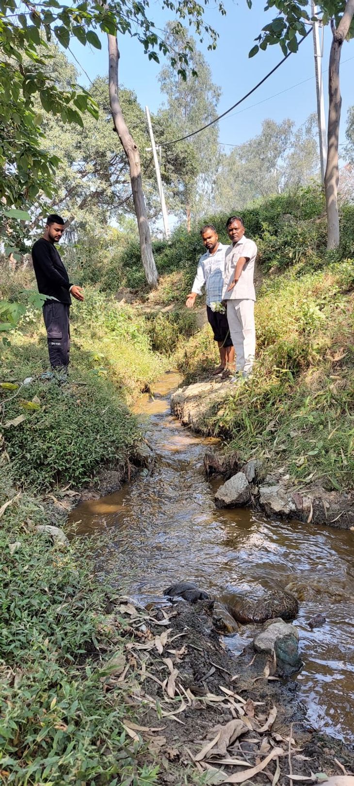 Draining of dirty water from Dadwa Dairy Complex into Western Yamuna ...