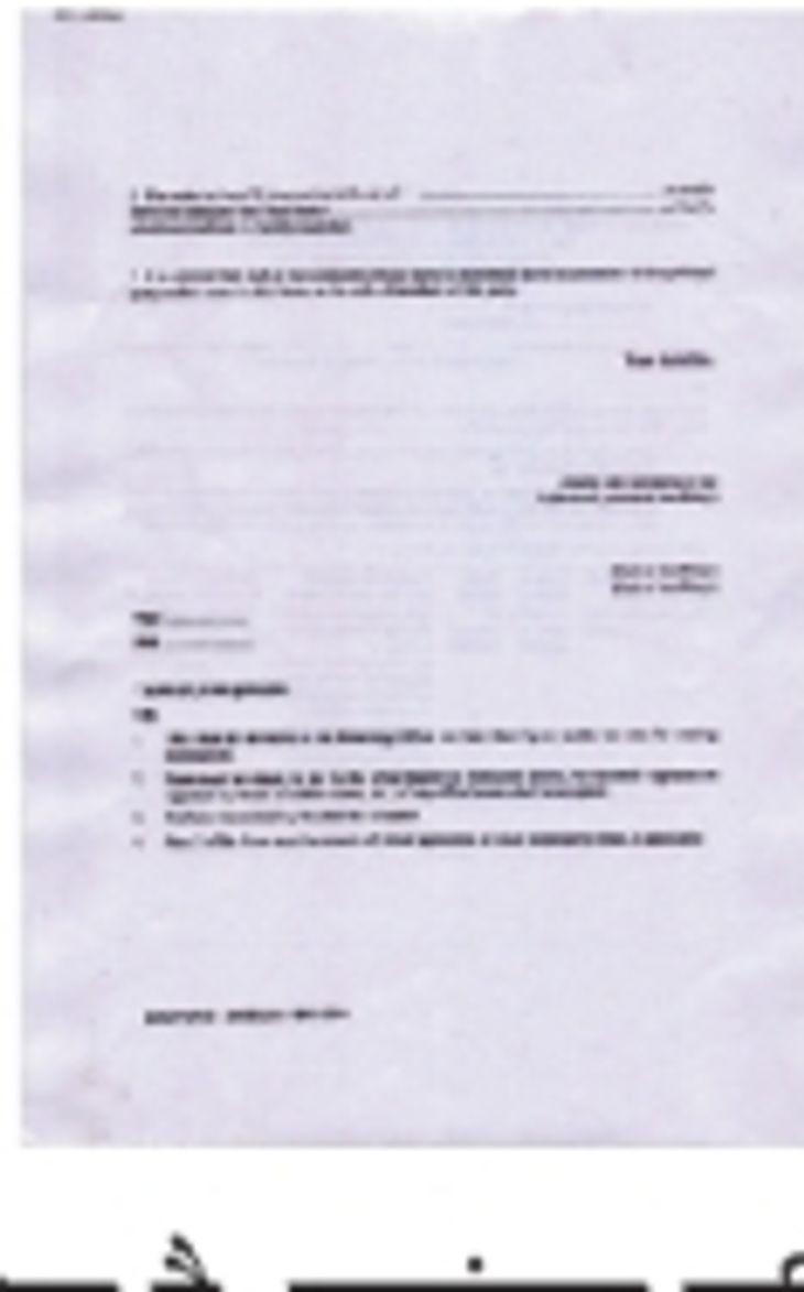 The authorized candidate gets a two-page form, which is colloquially ...