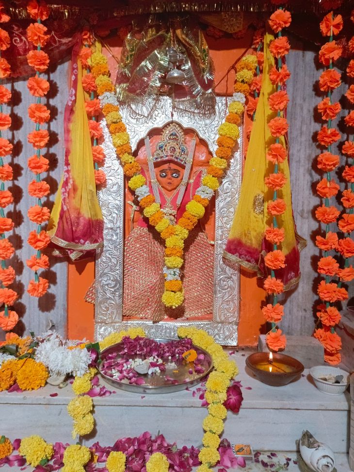 The 1100 year old temple of Khinwaj Mata is built on a hill in Kathoti ...