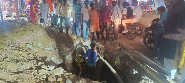 People are getting injured by falling through pits dug on the road to ...