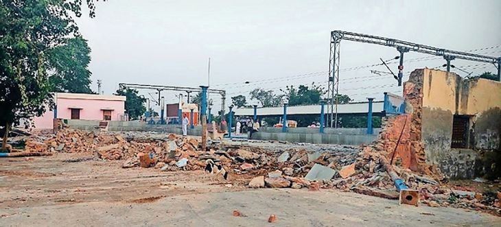 New construction work started at Khedli Railway Station under Amrit ...