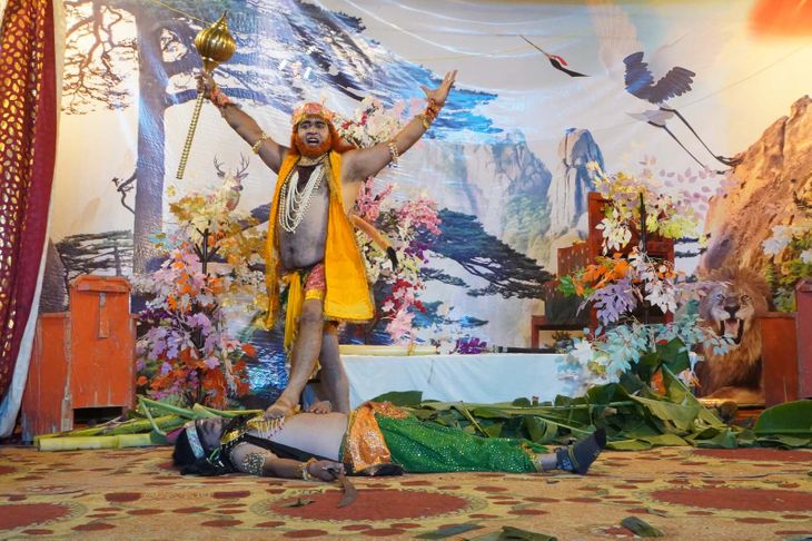 Artists of Shri Sanatan Dharma Pracharak Ram Natak Club staged Ramlila ...