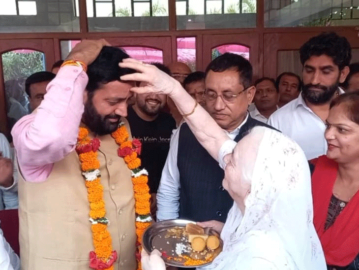 Haryana News: BJP's state president MP Nayab Singh Saini welcomed by ...