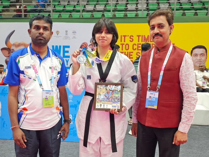Shreya Rani won silver medal in 37th National Games | ताइक्वांडो में ...