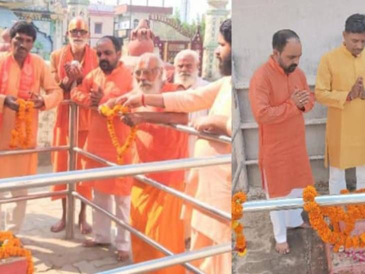 Tributes paid to the martyrs of Ram Mandir movement.Ayodhya. Sharad ...