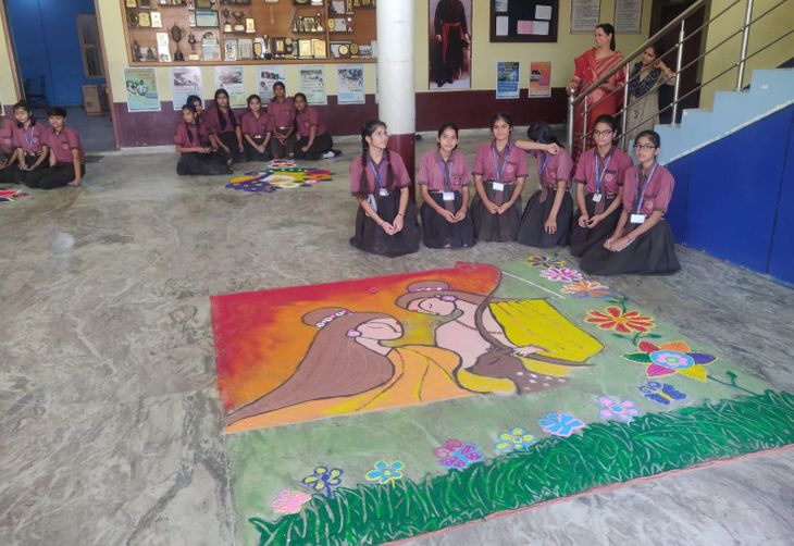 Ashoka House stood first in Rangoli competition | रंगोली प्रतियोगिता ...