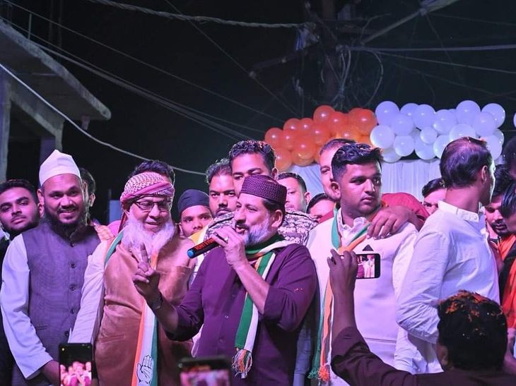 Congress candidate from Central Bhopal, Arif Masood, gave a public ...