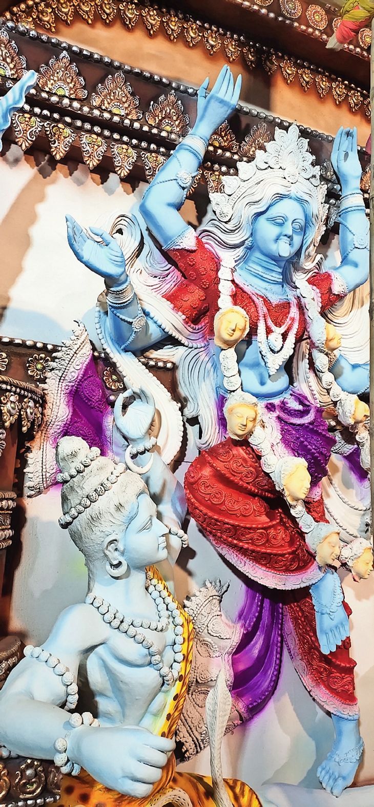 A grand statue of Maa Kali is being built in Maharani place of Bangaon ...